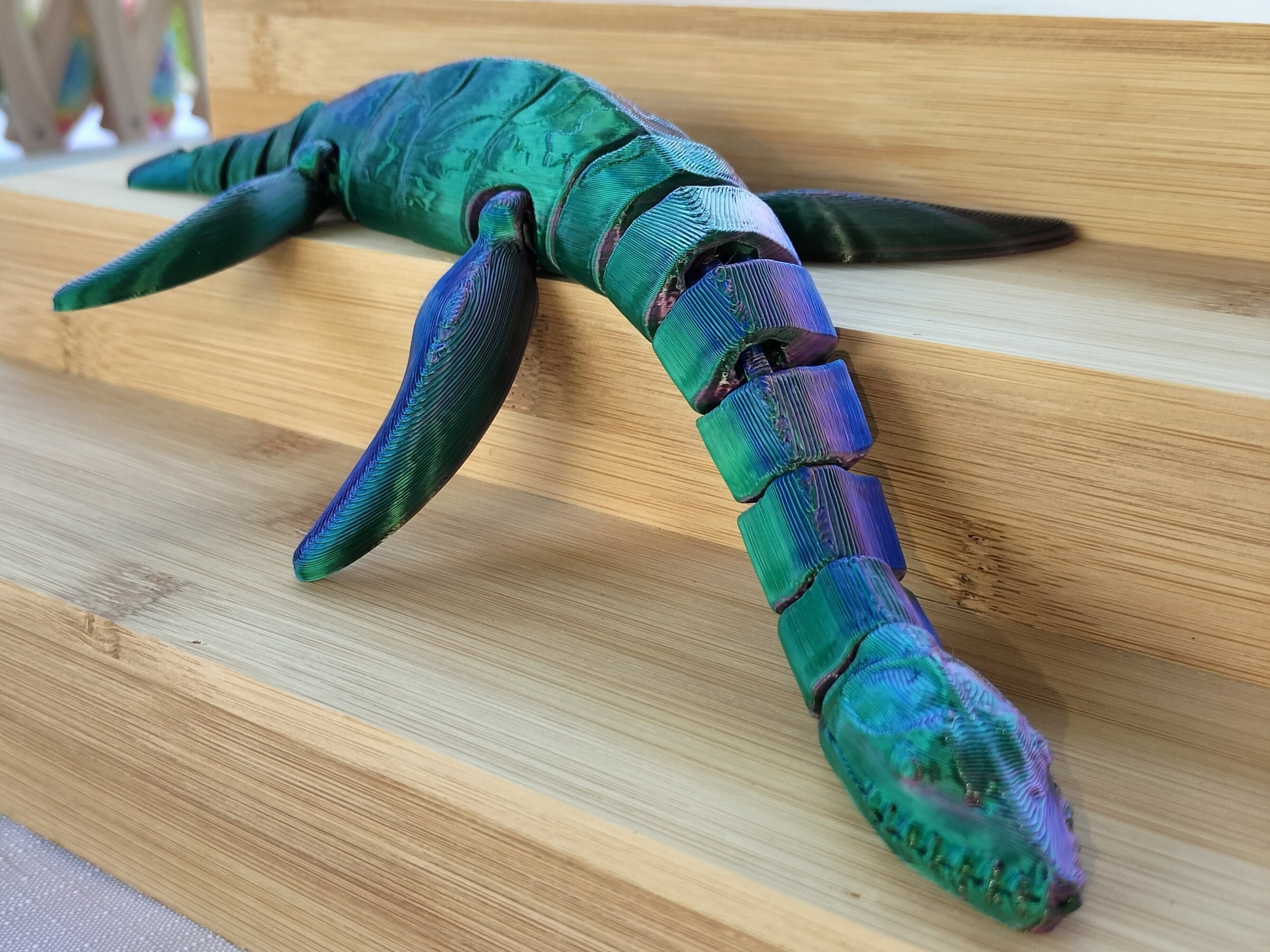 Articulated 3D Printed Plesiosaurus Prehistoric Marine Reptile Model ...