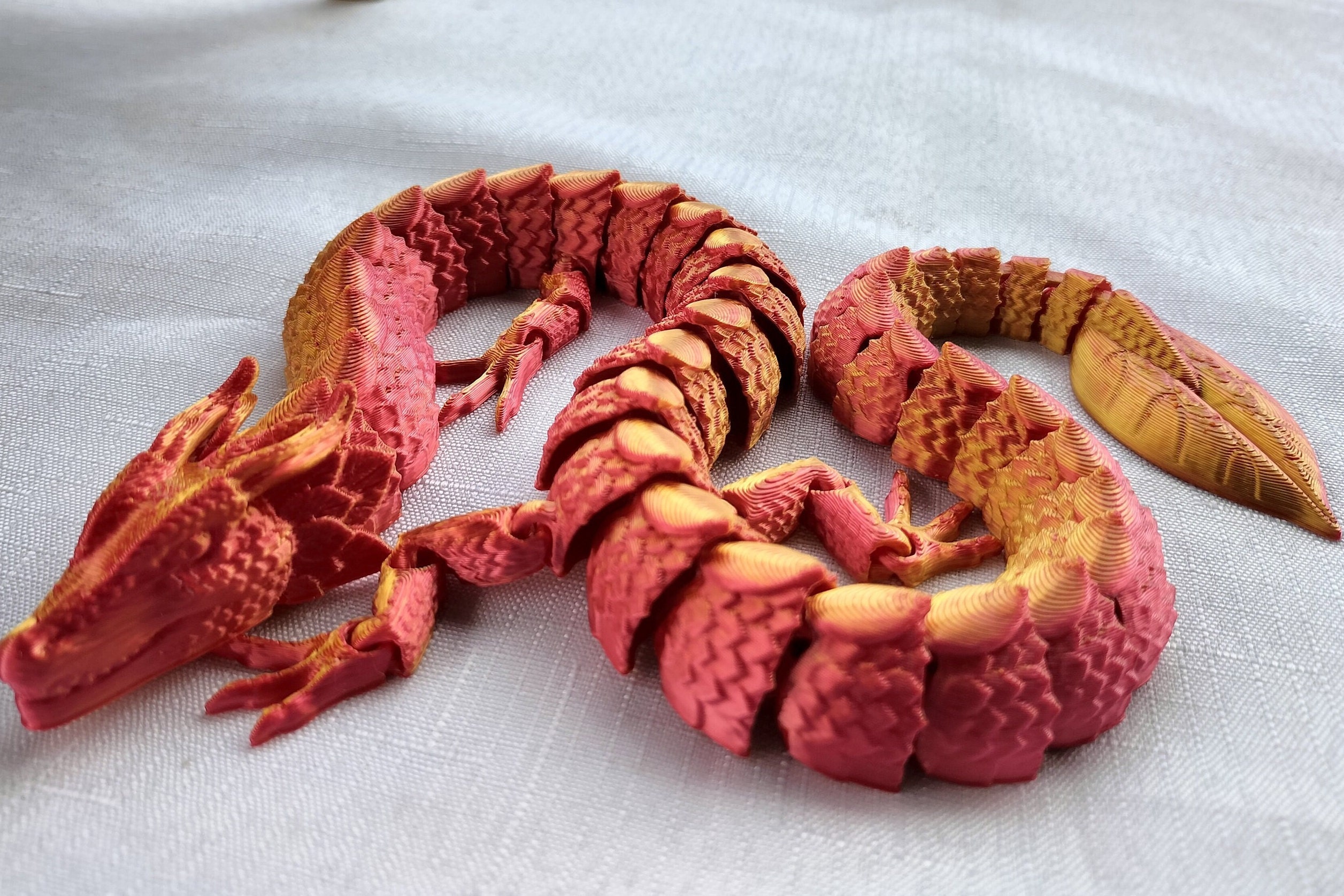 Articulated 3D Printed Leaf Dragon Mythical Creature Sculpture - Etsy 日本