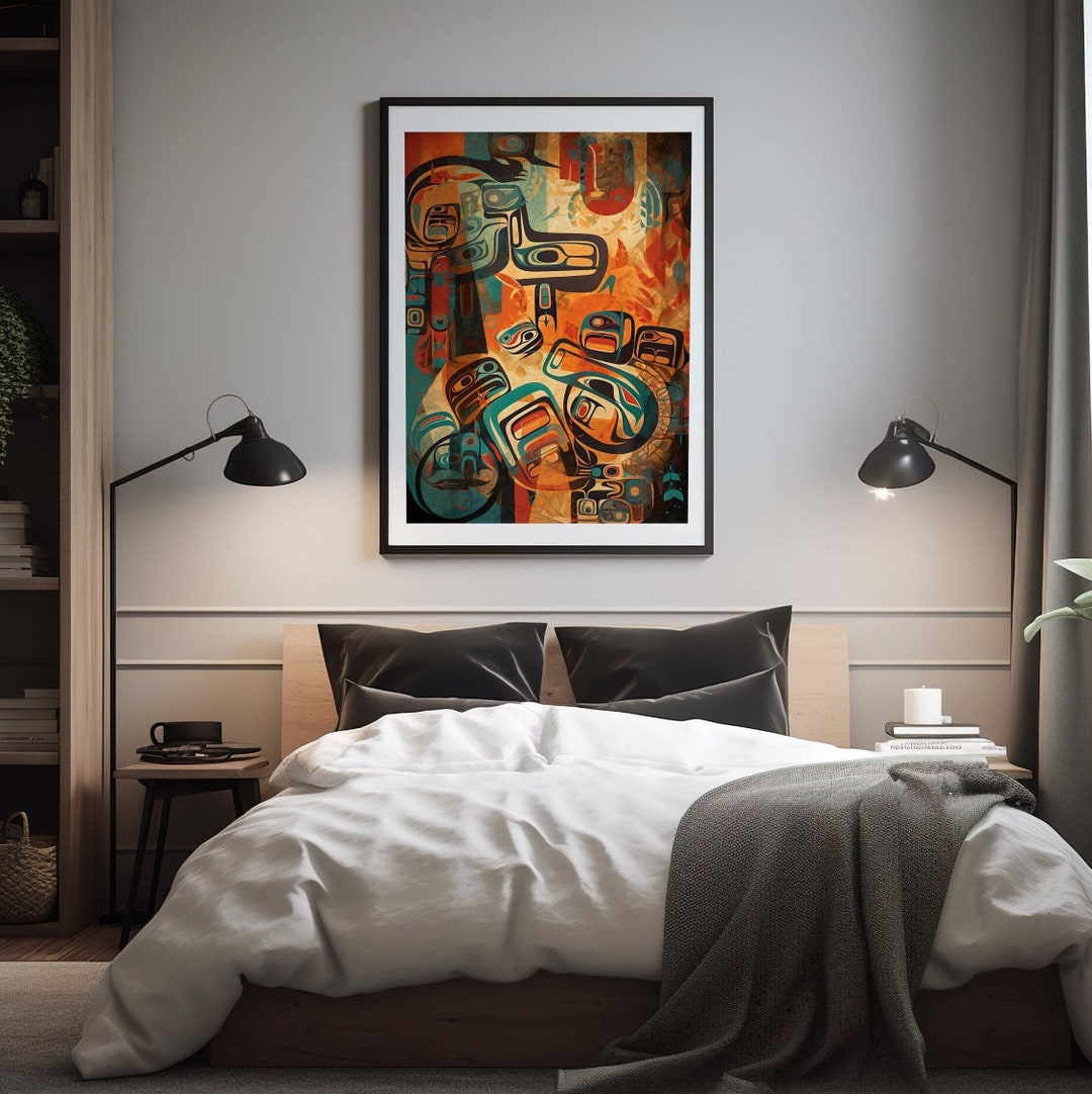 Modern Indigenous Abstract - Eye-catching Wall Art, Ideal for ...