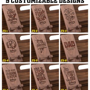 Gift for Fisherman Fishing - Unique Phone Stand, Wallet Stand, Watch ...