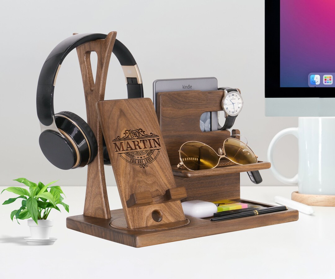 Gift for Men Friend Unique Phone Stand, Headphone Hanger, Key Holder ...