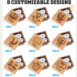 Personalized Golf Gift With Skull & Sticks Silhouette. Unique Golf Set ...