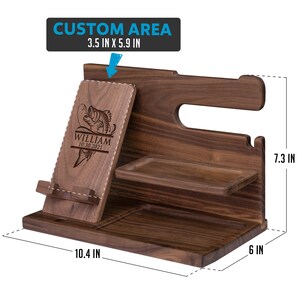Gift for Fisherman Fishing - Unique Phone Stand, Wallet Stand, Watch ...