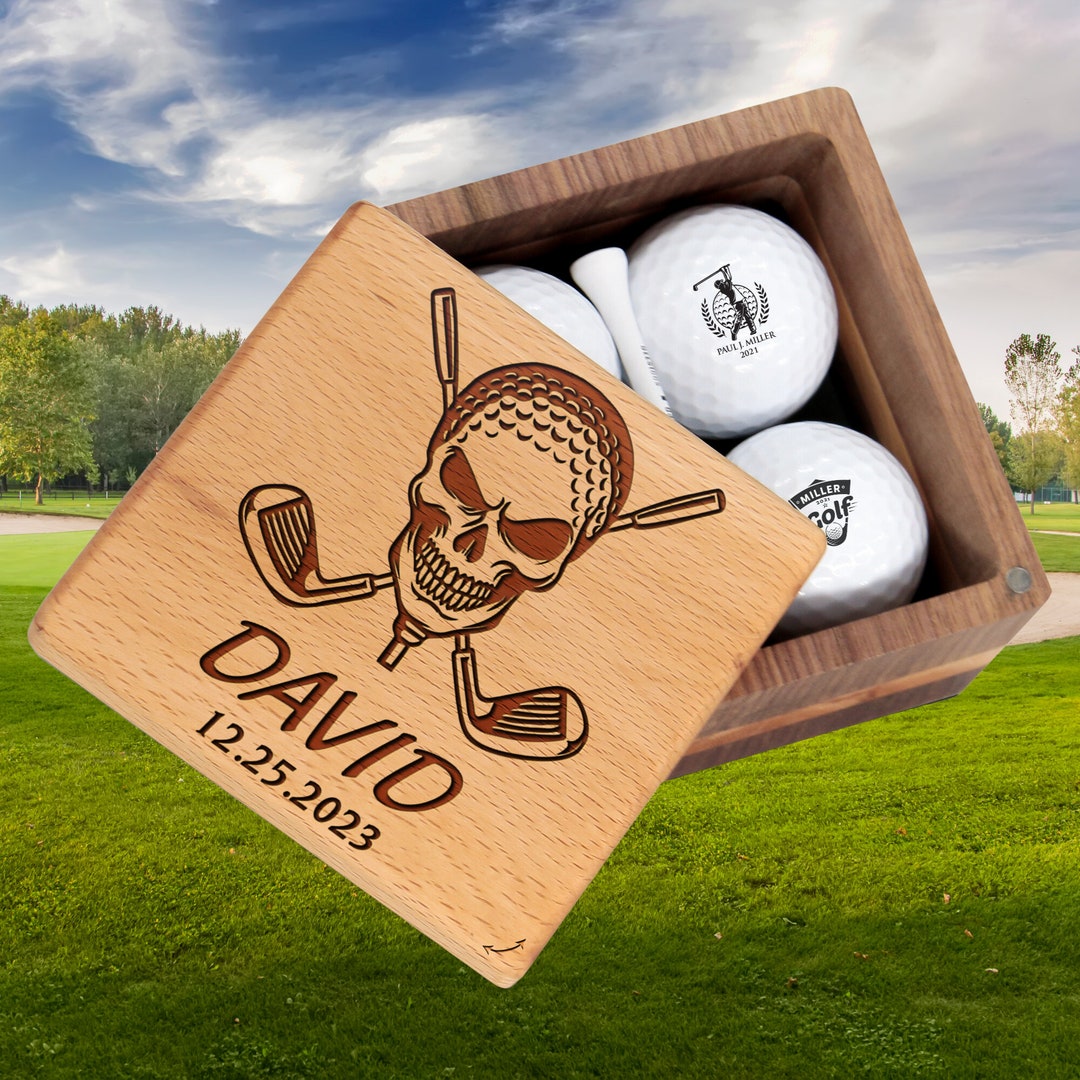 Personalized Golf Gift With Skull & Sticks Silhouette. Unique - Etsy