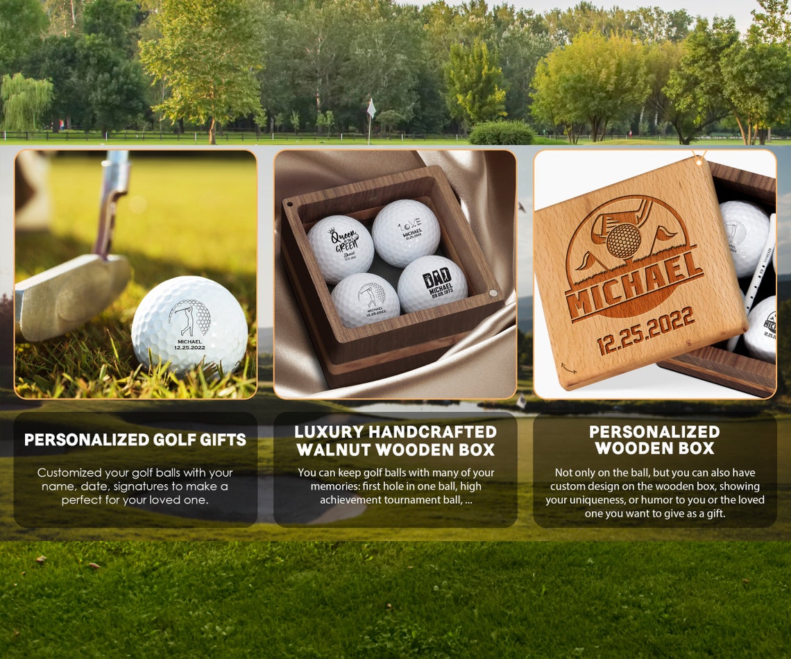 Personalized Golf Gift With Skull & Sticks Silhouette. Unique - Etsy