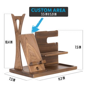Gift for Men Desk Organizer With Rotatable Phone Stand, Headphone ...