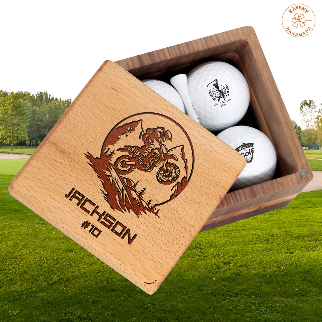 Gift for Motocross Rider Personalized Golf Set With Balls and Wooden ...