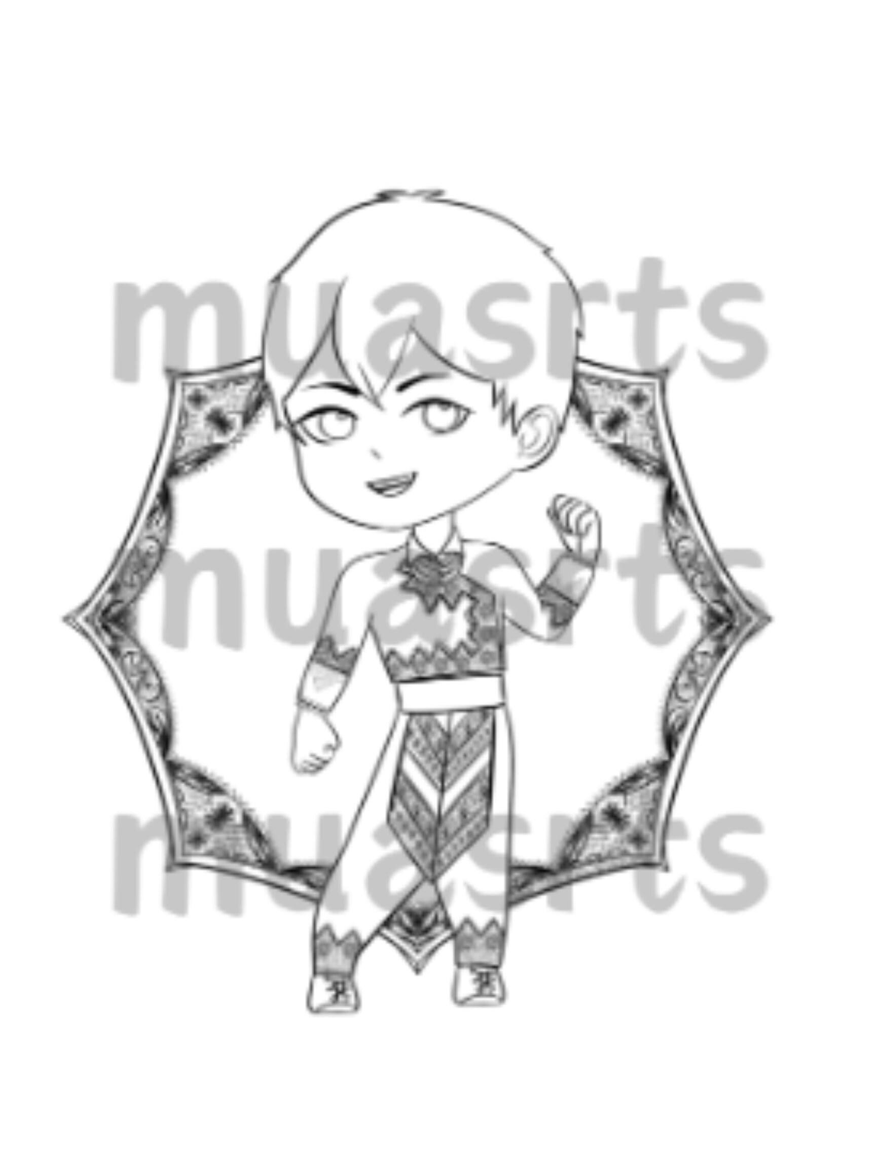 10 Hmong Chibis Printable Coloring Sheets (PDF) - Etsy