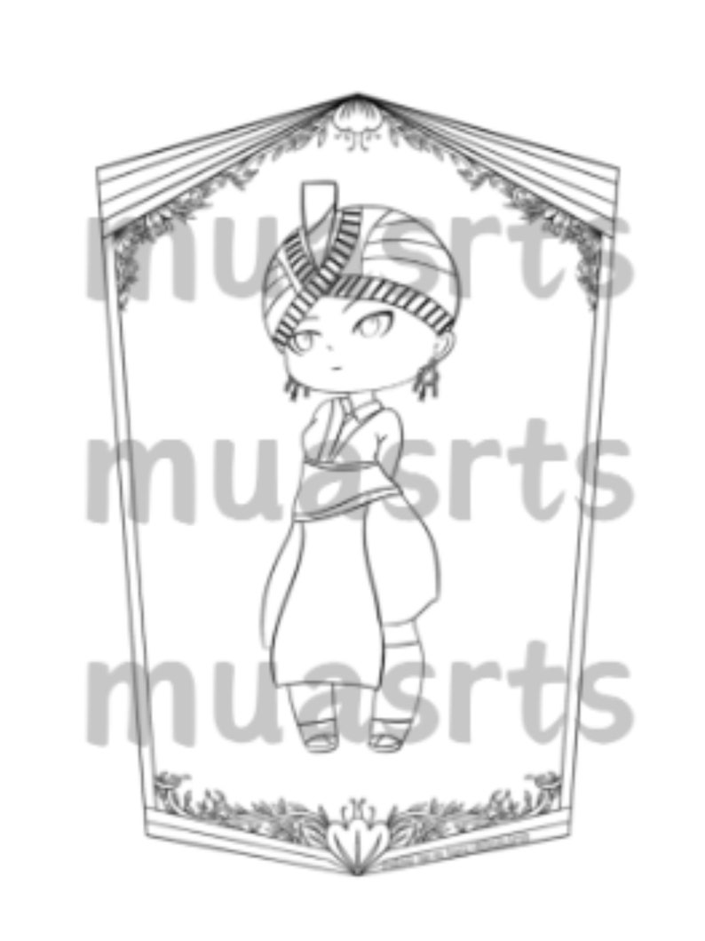 10 Hmong Chibis Printable Coloring Sheets (PDF) - Etsy Australia