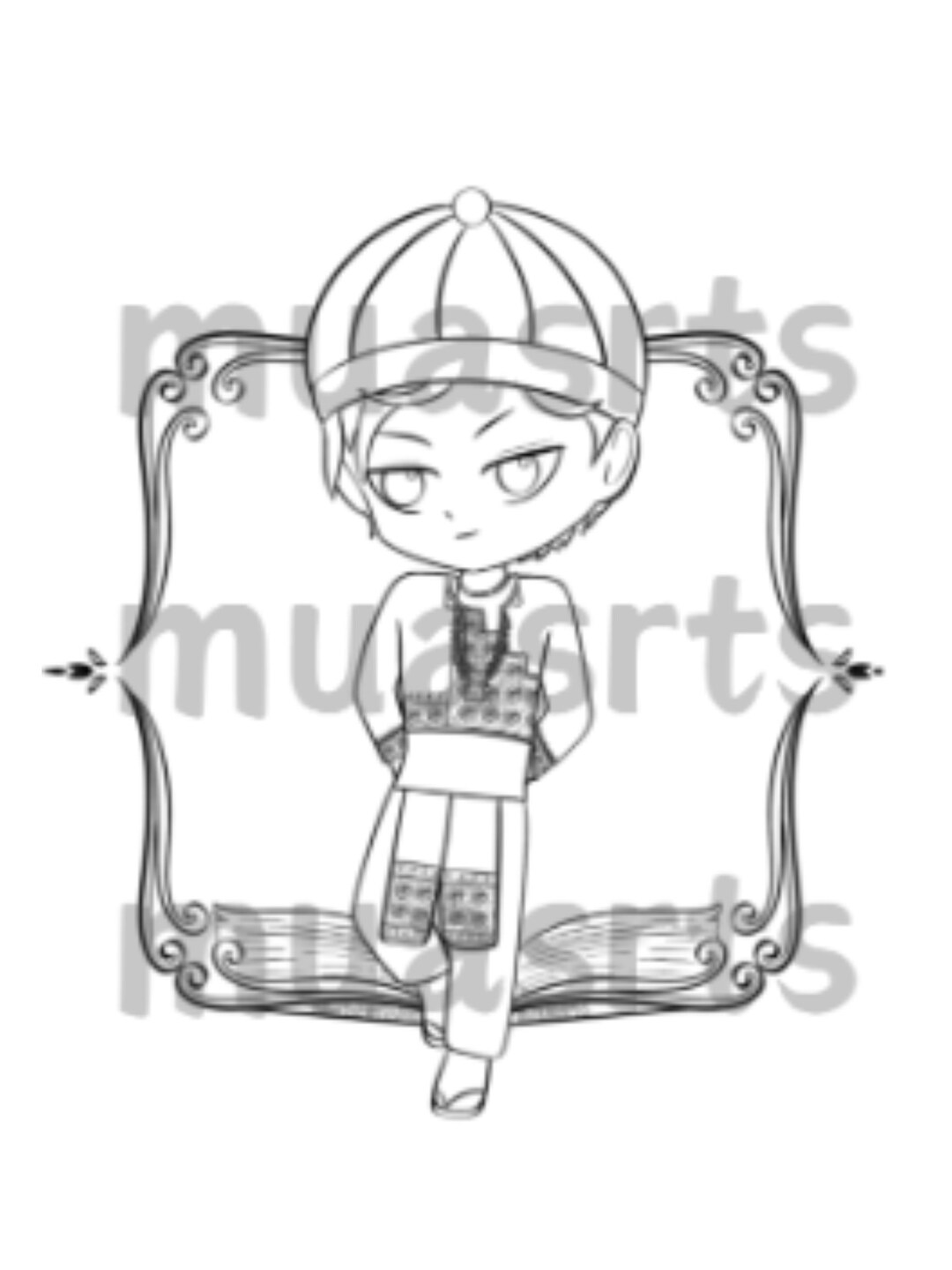 10 Hmong Chibis Printable Coloring Sheets (PDF) - Etsy