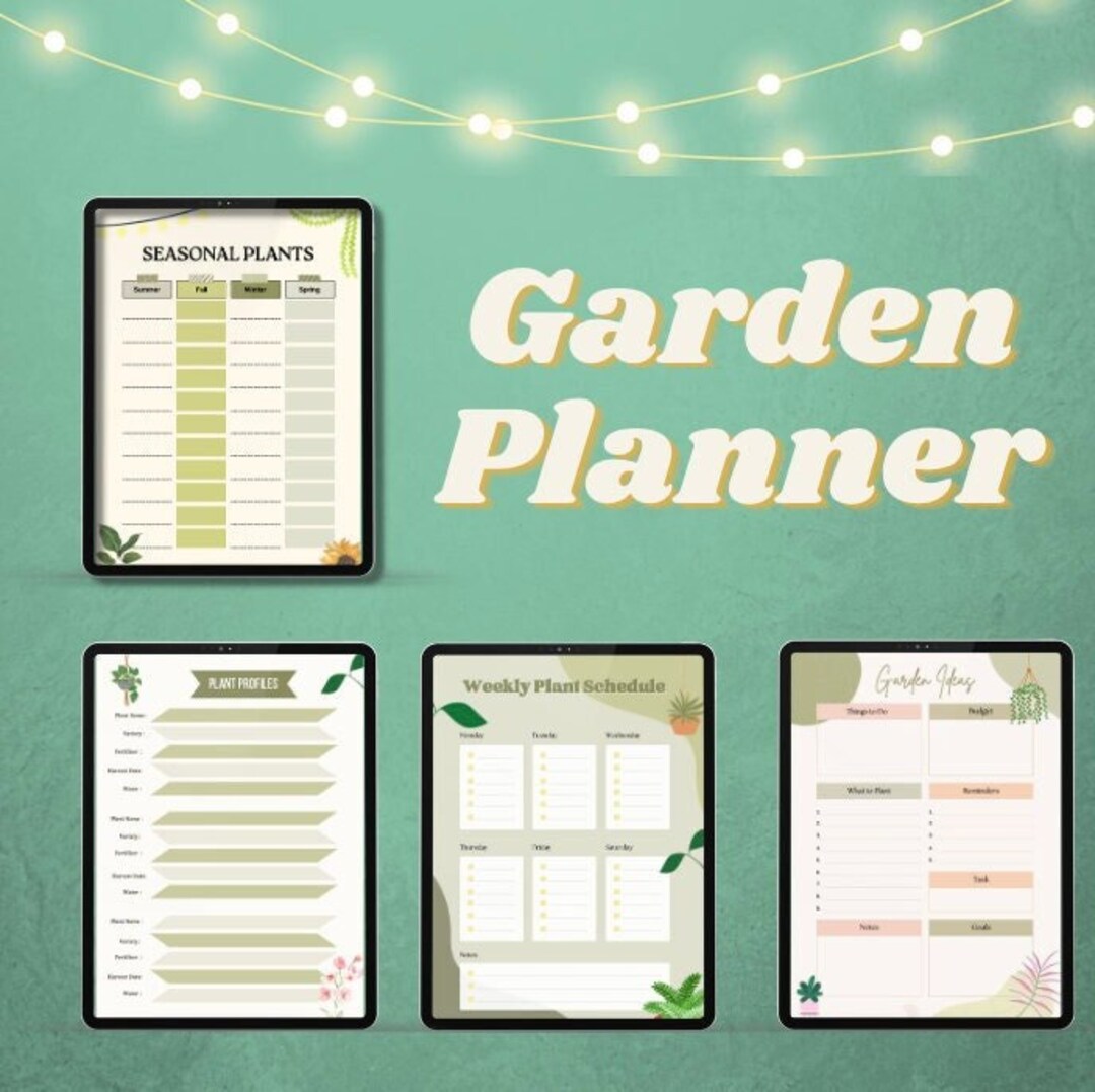 Digital Garden Planner, Printable Garden Planner, Garden Planner Bundle ...