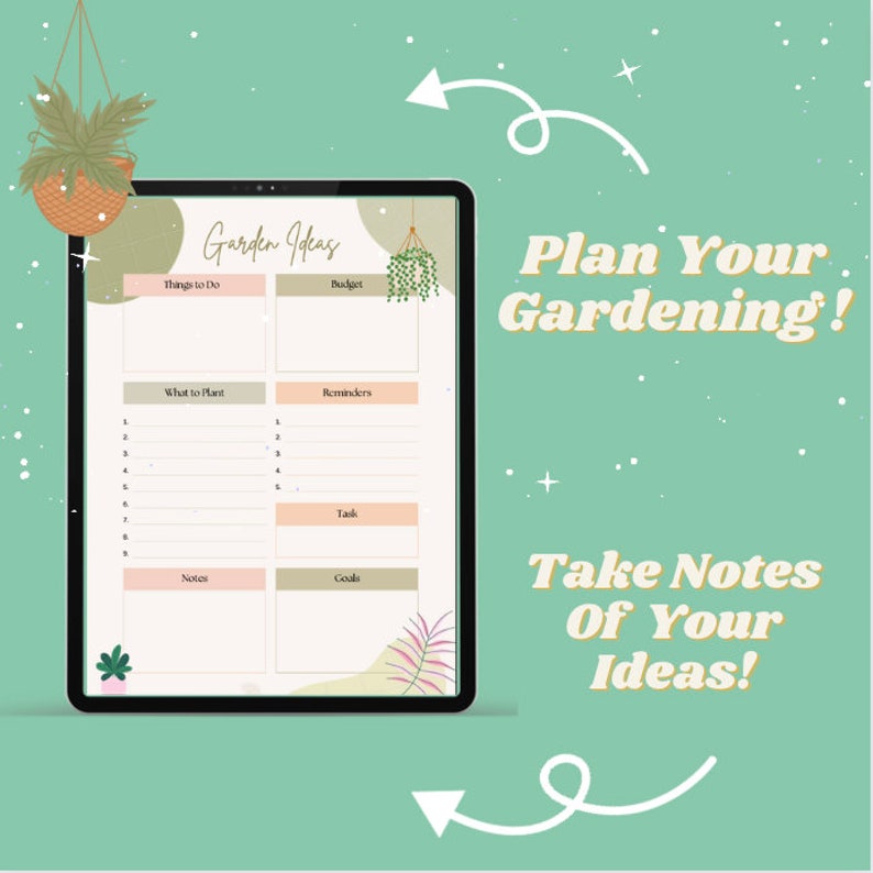 Digital Garden Planner, Printable Garden Planner, Garden Planner Bundle ...