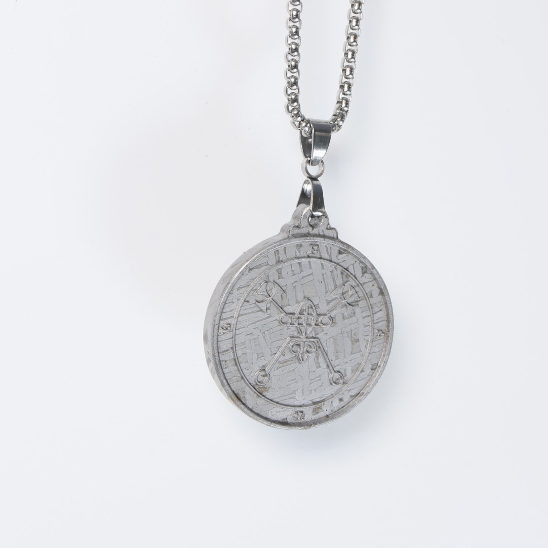 Natural Meteorite Demon Seal Pendant Goetia Sigil Necklace - Etsy