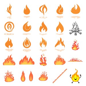 Fire SVG Bundle, Flame Svg, Fire Flames Svg, Fire Clipart, Fire Clipart ...