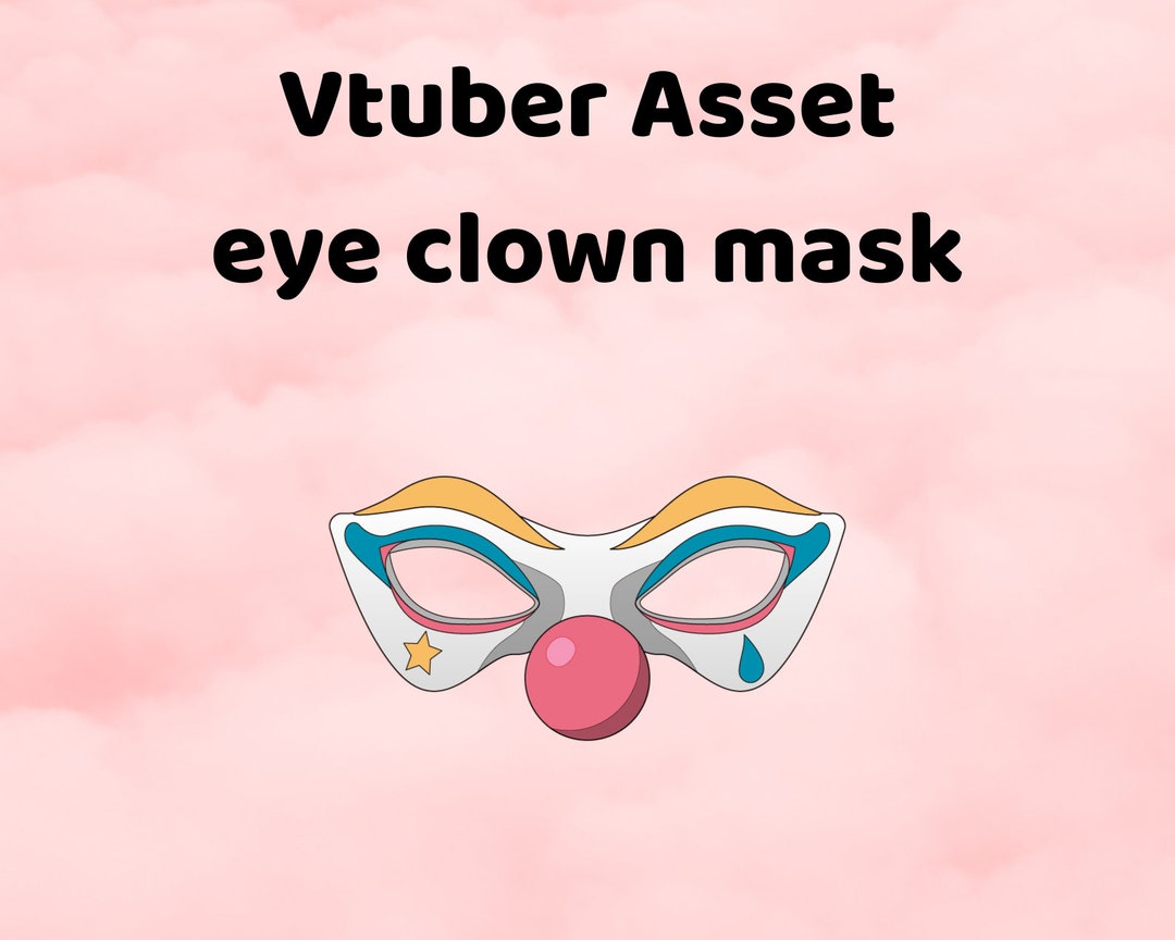 Vtuber Asset Eye Mask Clown Design PNG Download - Etsy