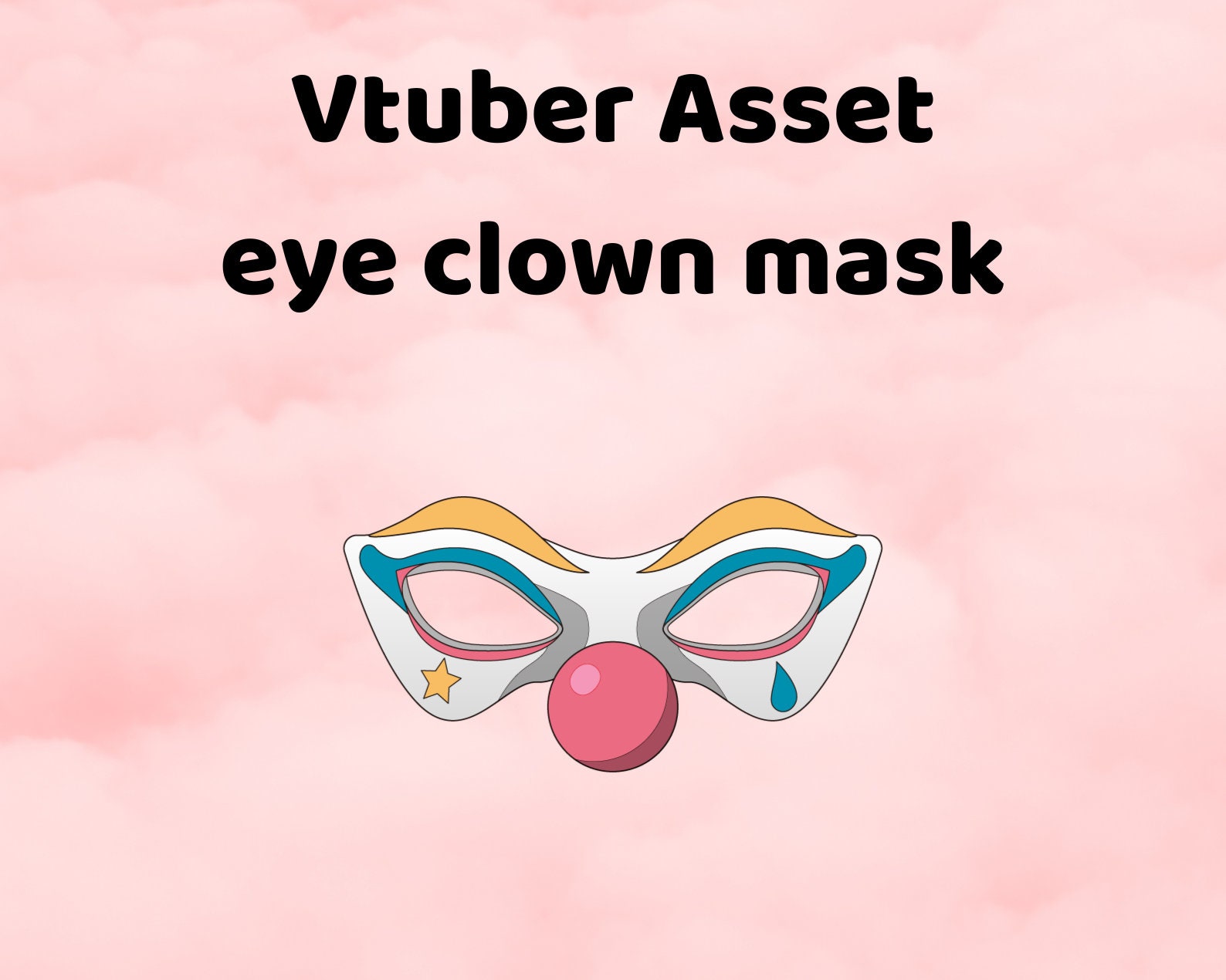 Vtuber Asset Eye Mask Clown Design PNG Download - Etsy