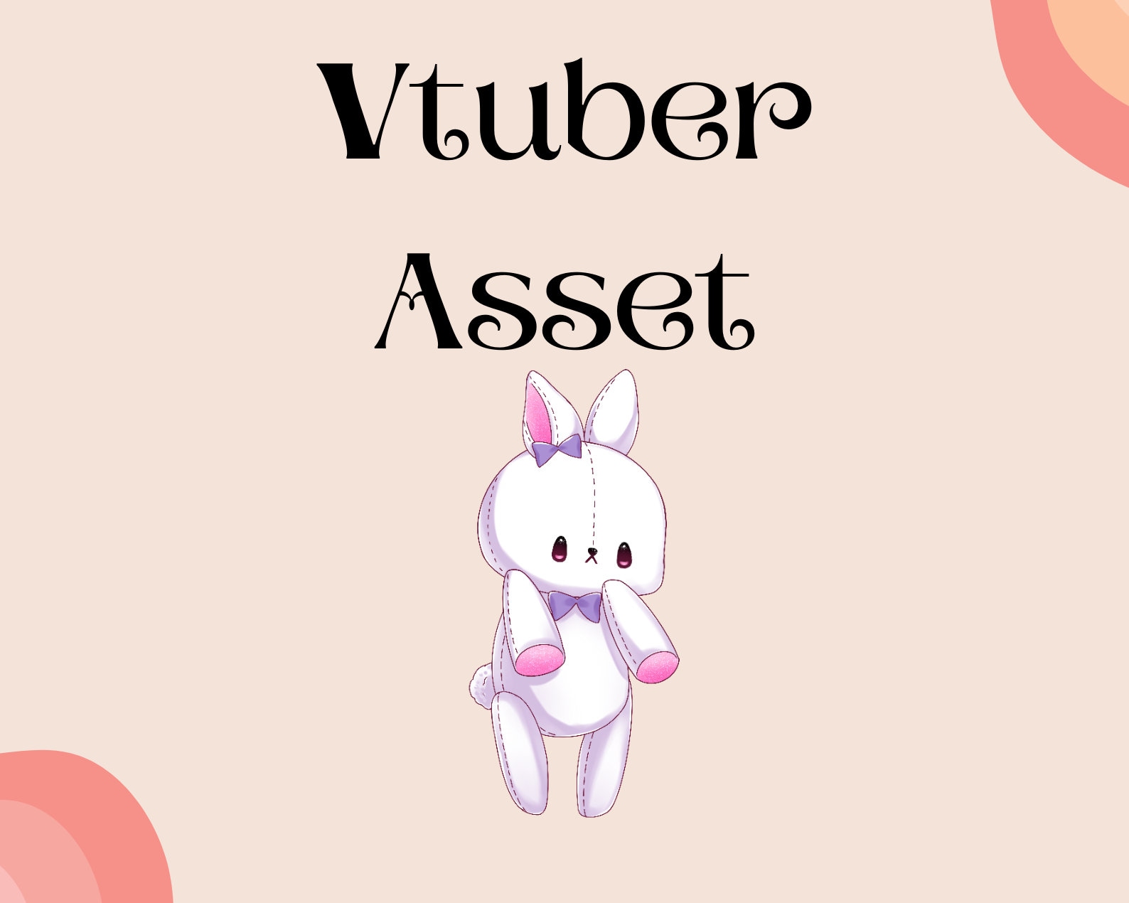 Vtuber Asset Bunny Doll PNG Download - Etsy