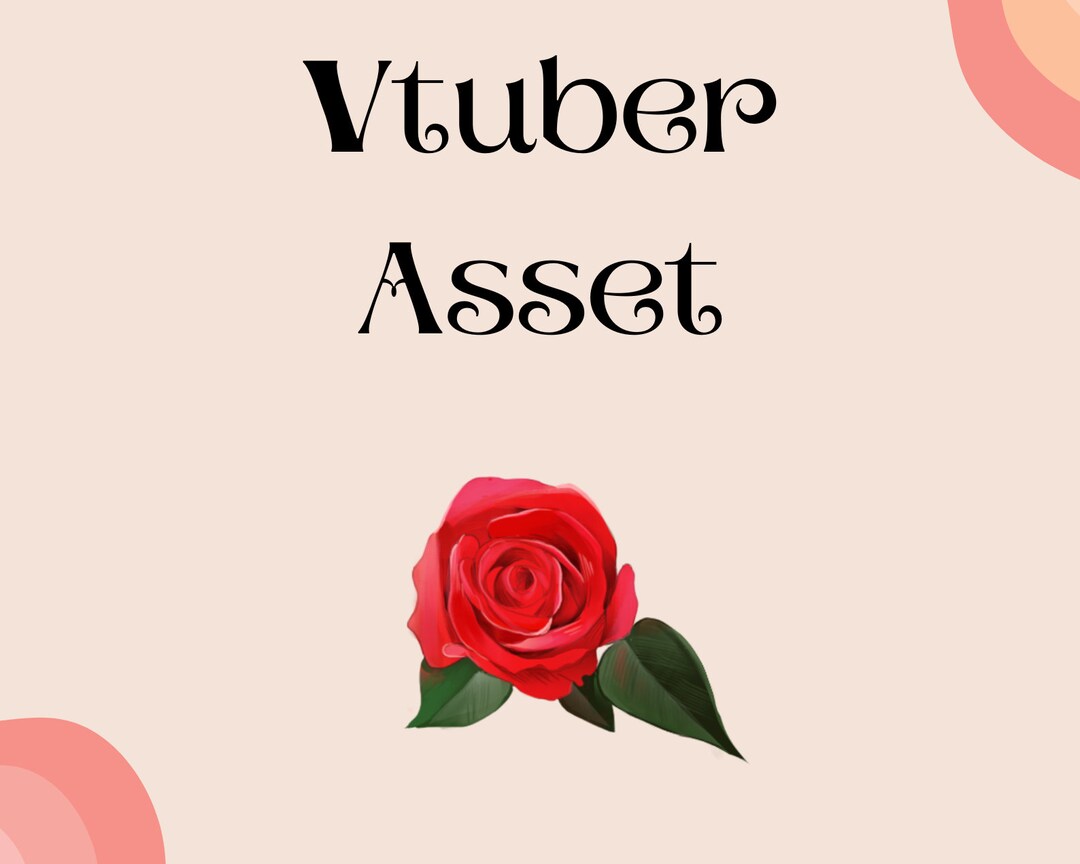 Vtuber Asset Rose Accessory PNG Download - Etsy