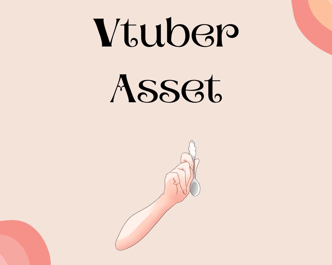 Vtuber Asset Holding Spoon PNG Download - Etsy