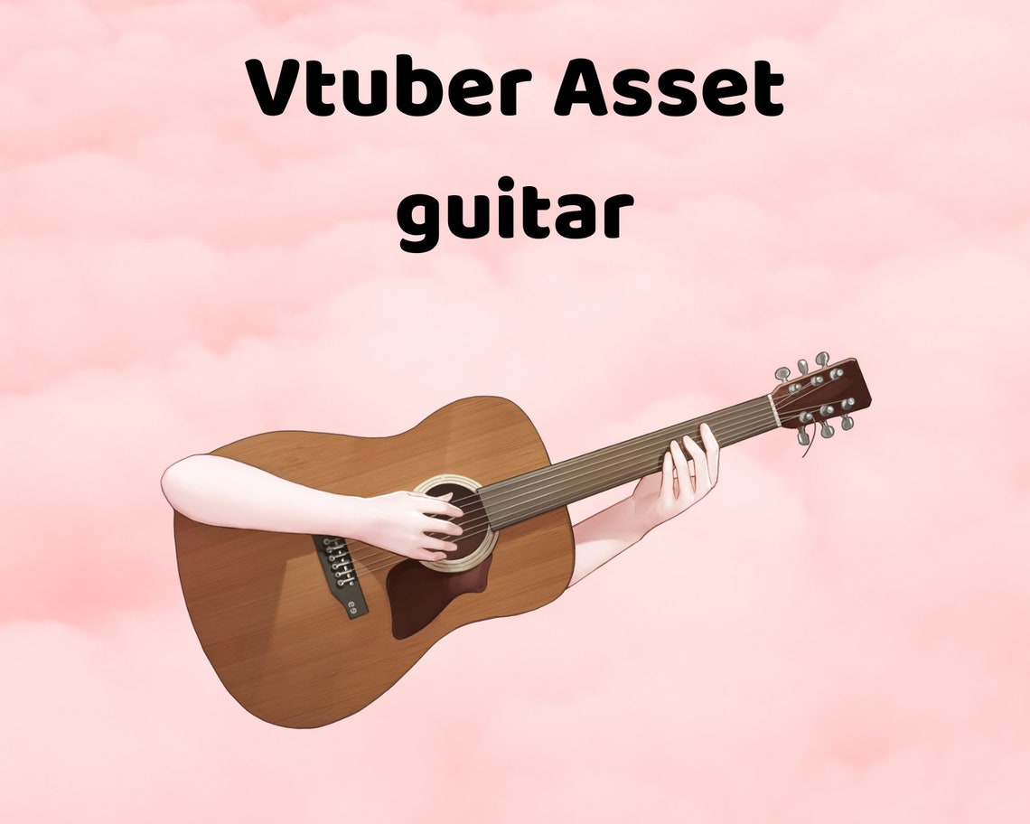 Vtuber Asset Holding Guitar PNG Download - Etsy