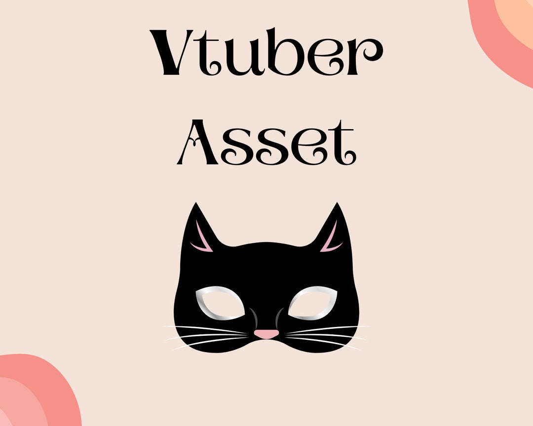 Vtuber Asset Cat Mask PNG Download - Etsy