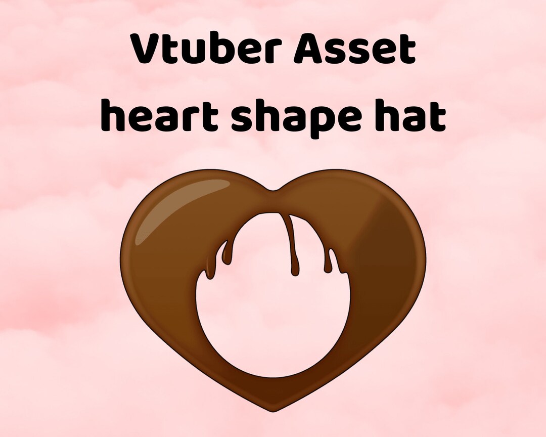 Vtuber Asset Heart Shape Hat PNG Download - Etsy