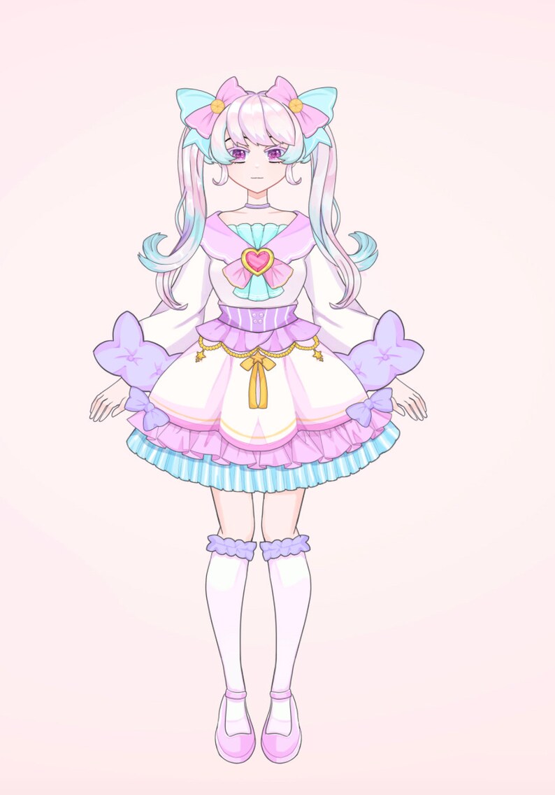 Ready to Use Premade Full Body Vtuber Candy Girl Fully Designed Fully ...