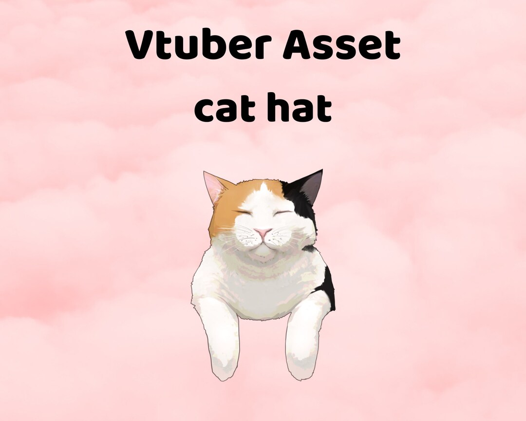 Vtuber Asset Cat Hat PNG Download - Etsy