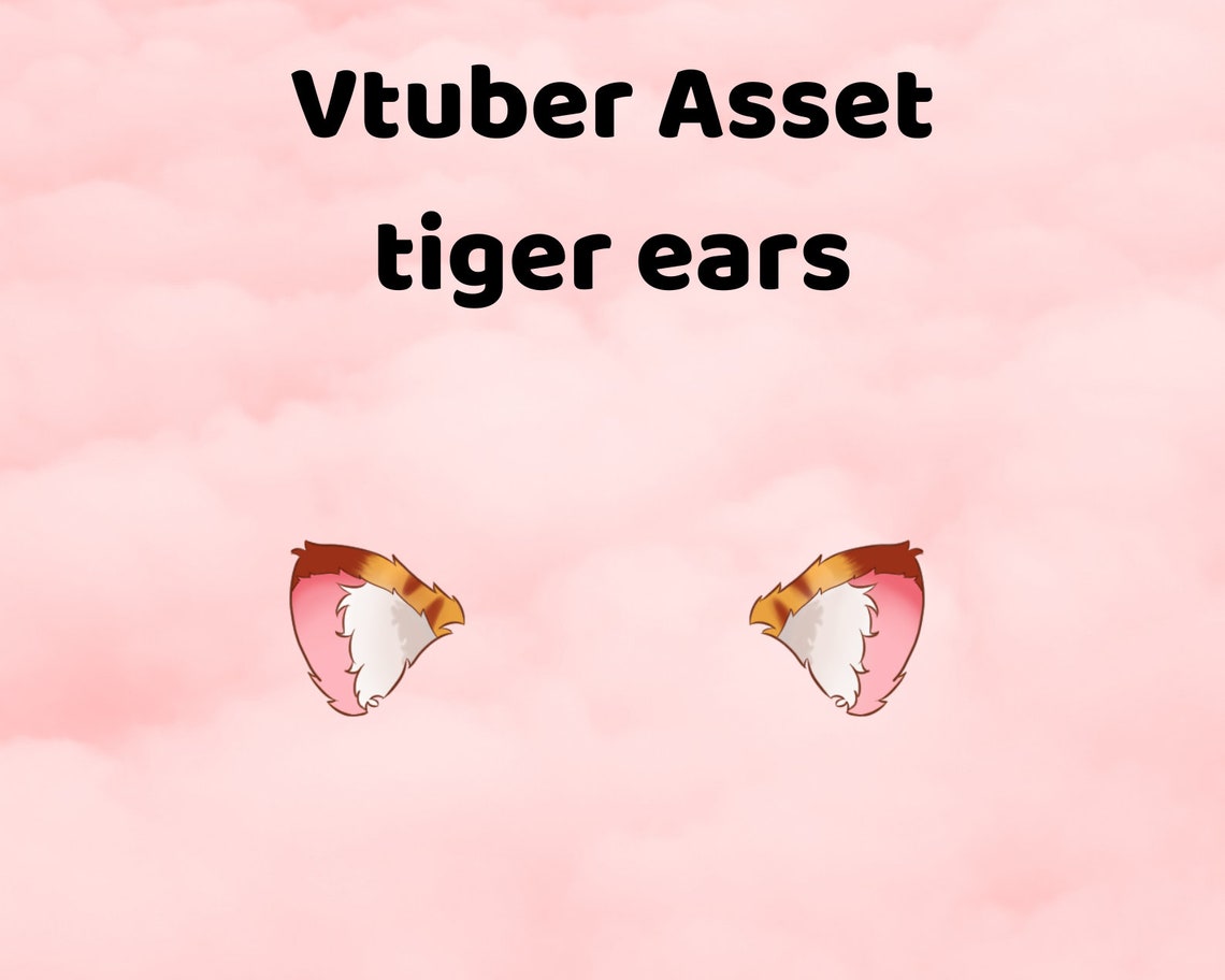 Vtuber Asset Tiger Ears PNG Download - Etsy