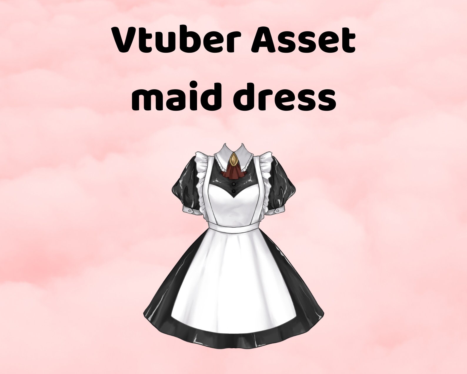 Vtuber Asset Maid Dress PNG Download - Etsy