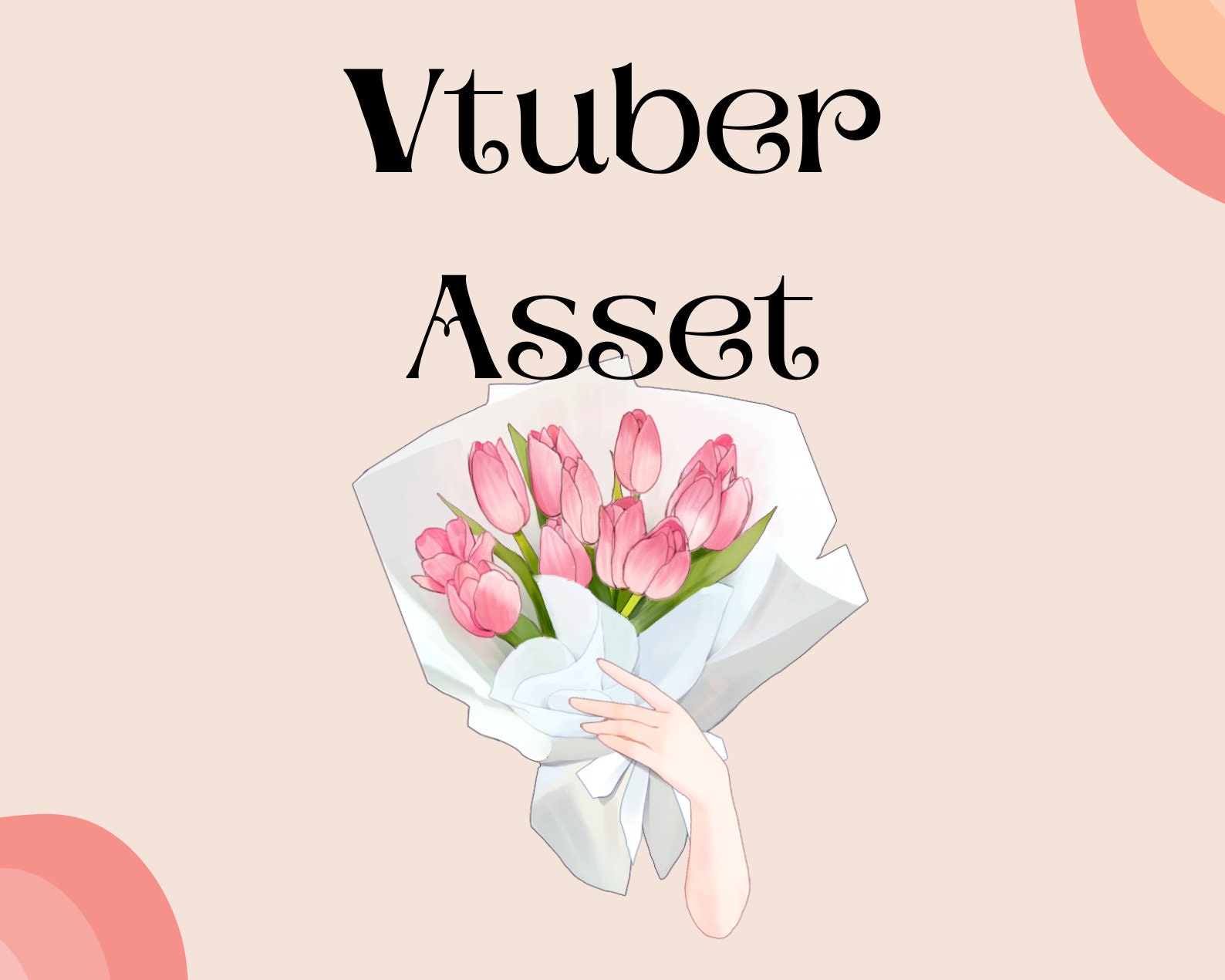 Vtuber Asset Holding Flower Bouquet PNG Download - Etsy