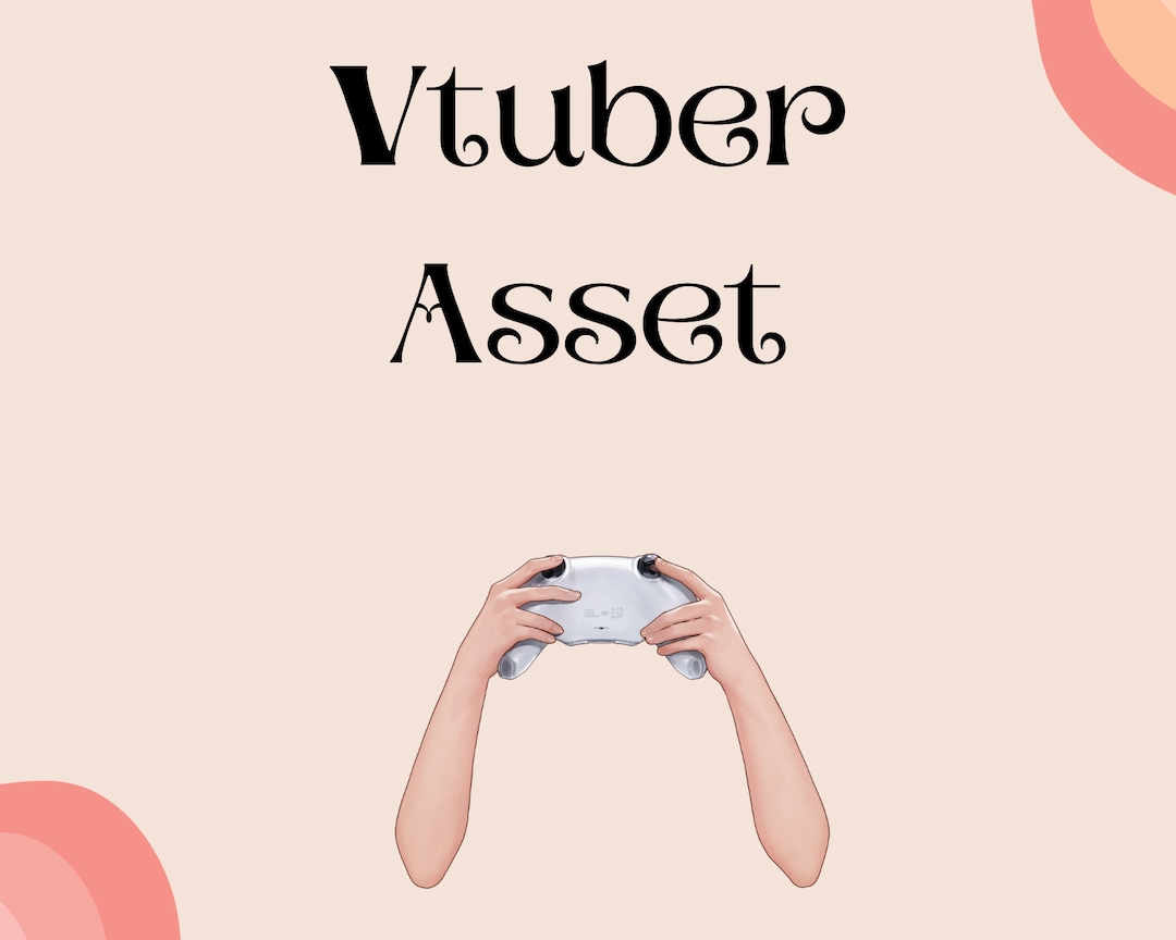 Vtuber Asset Holding a Controller PNG Download - Etsy
