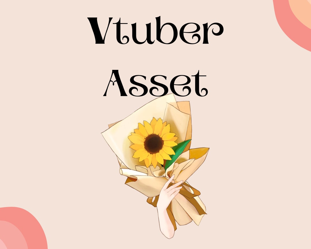 Vtuber Asset Holding Sunflower PNG Download - Etsy