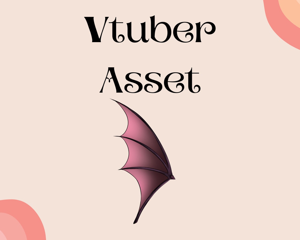 Vtuber Asset Bat Wing (one Side) PNG Download - Etsy
