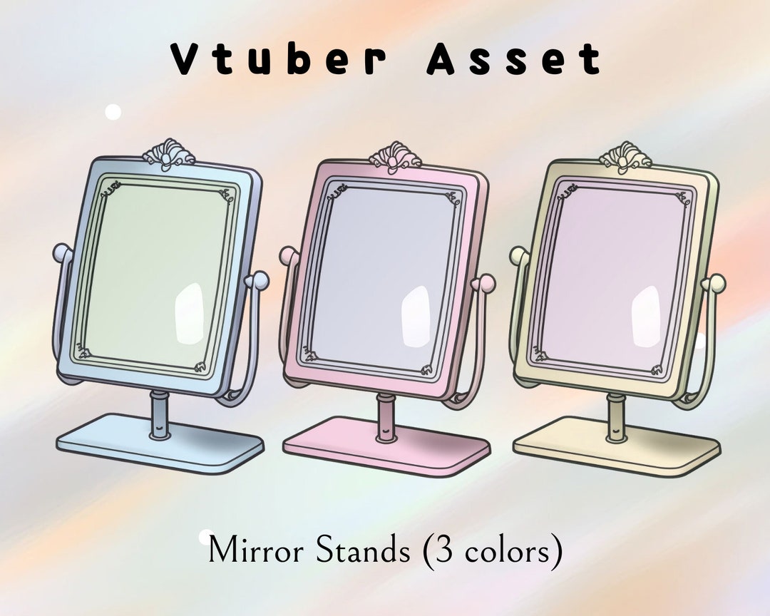 Vtuber Asset Mirror Stand (3 Colors) Instant Download PNG Files - Etsy