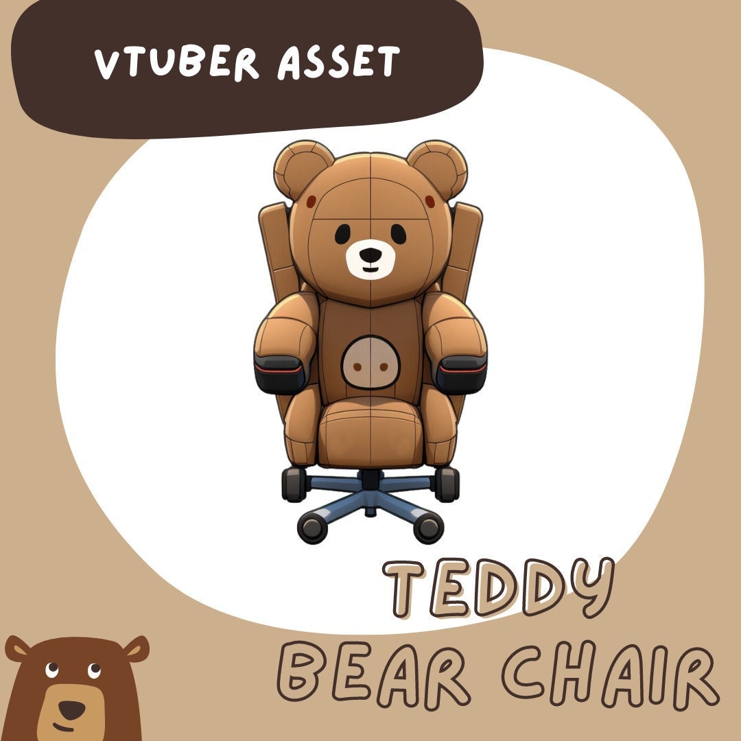 Vtuber Asset Teddy Bear Chair Instant Download - Etsy