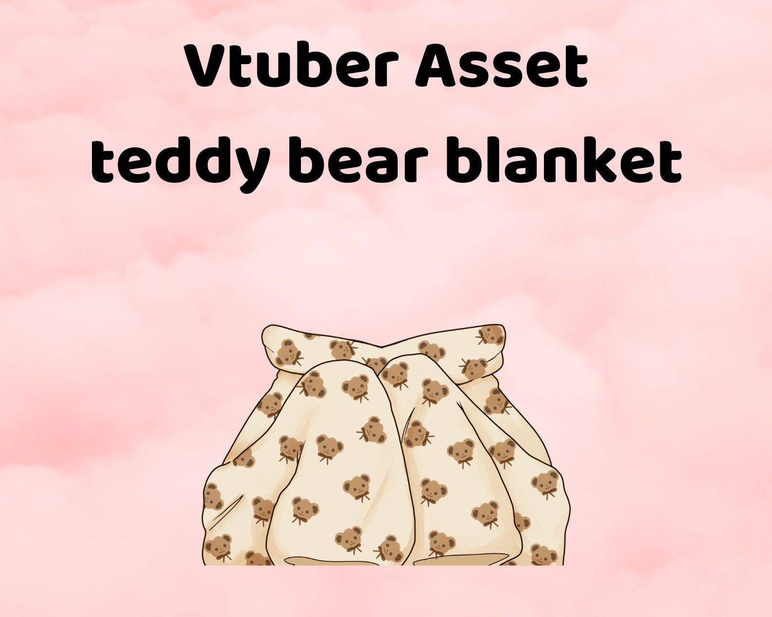 Vtuber Asset Teddy Bear Blanket PNG Download - Etsy