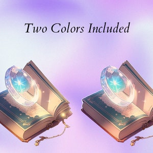 Vtuber Assets Magical Book Item Transparent PNG Files (2 Colors ...