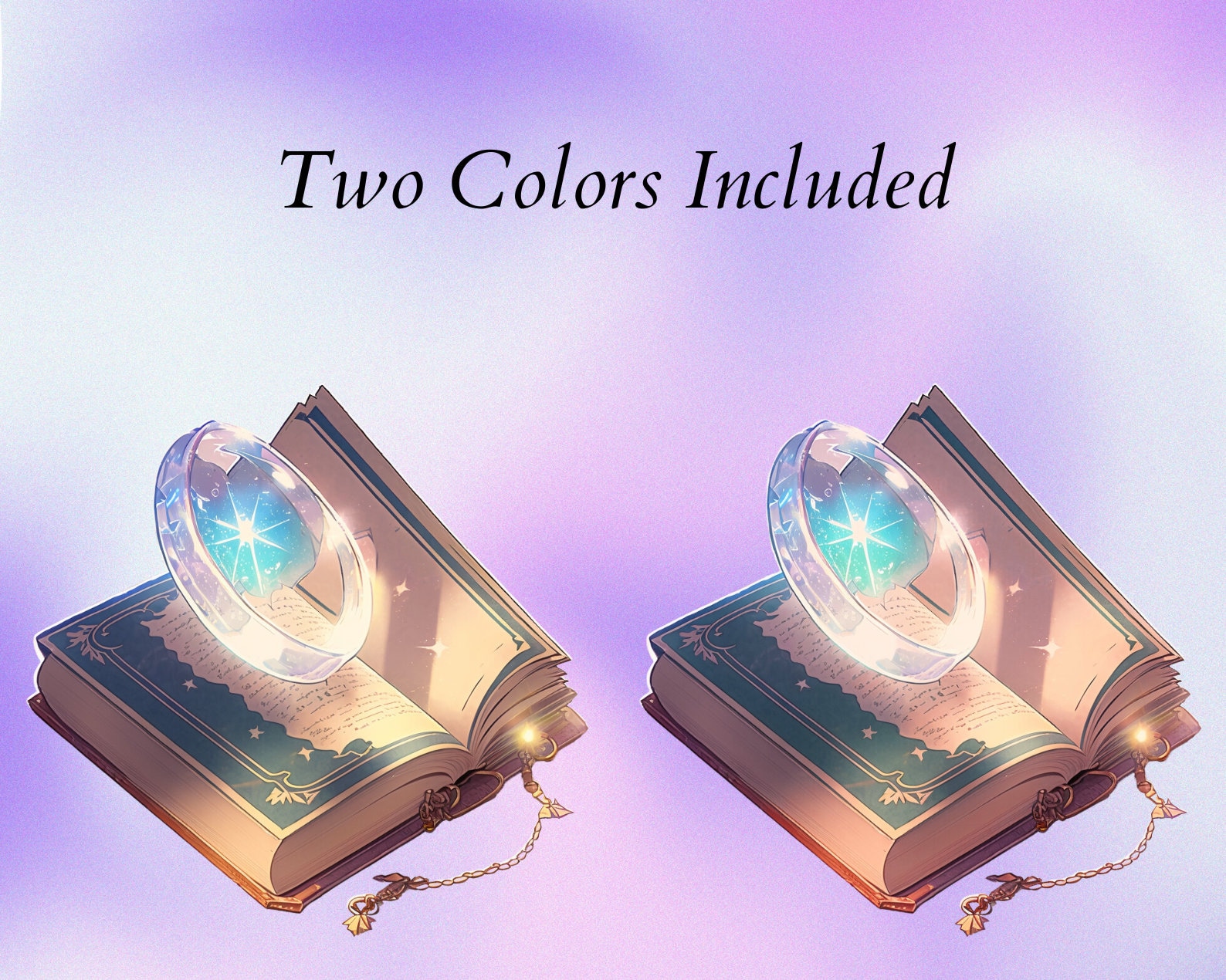 Vtuber Assets Magical Book Item Transparent PNG Files 2 Colors Included ...
