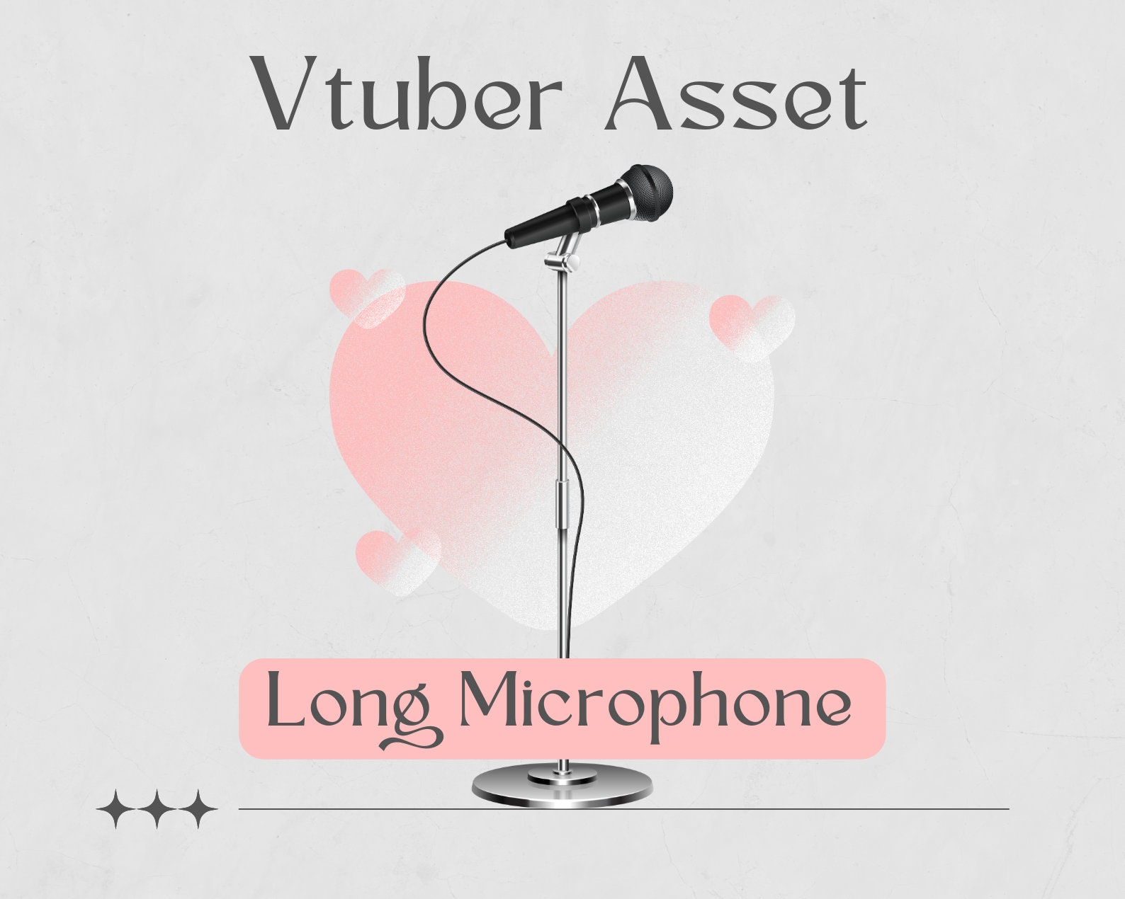 Vtuber Asset Long Black Microphone Stand Instant Download - Etsy