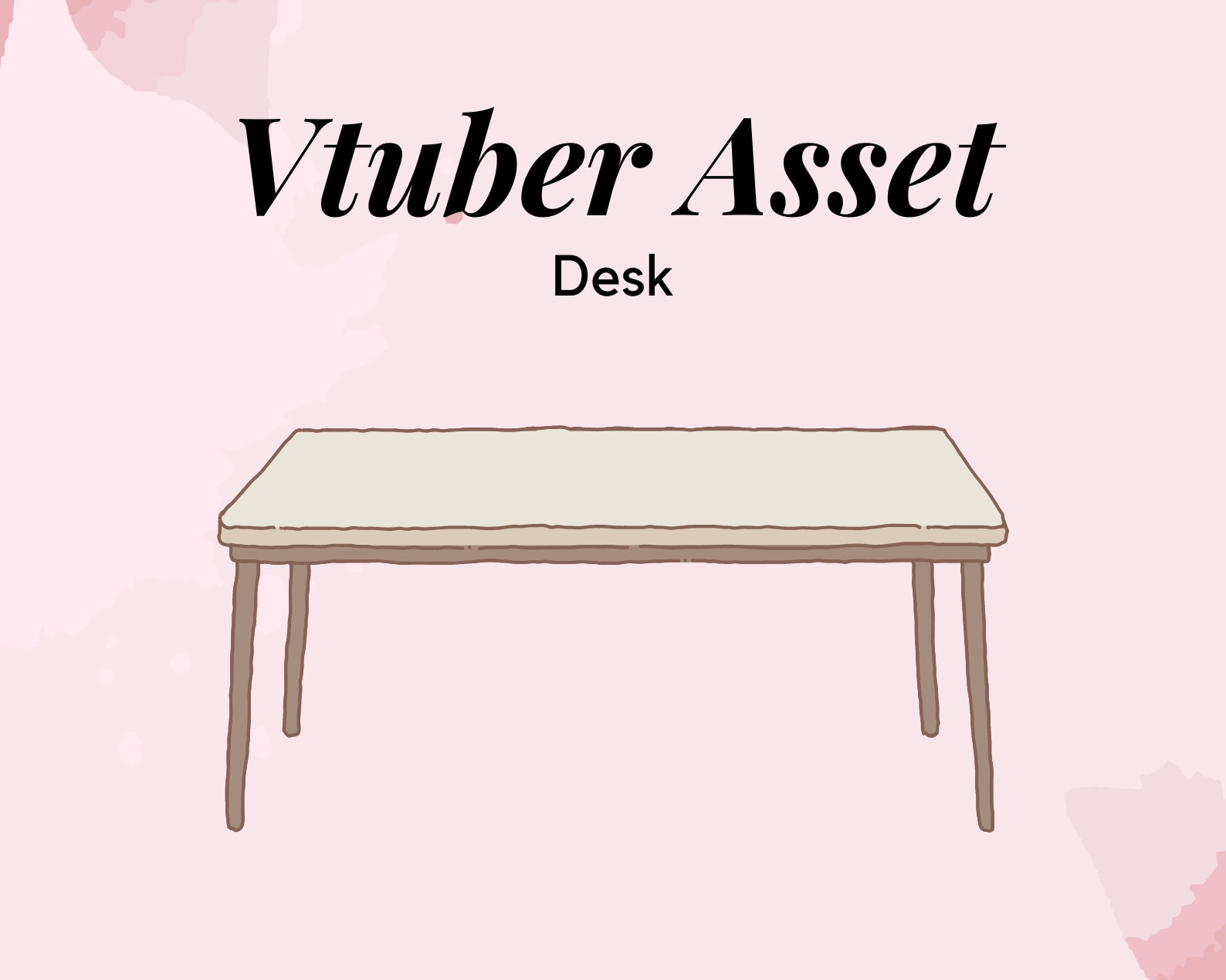 Vtuber Asset Wooden Desk Transparent Background PNG File - Etsy