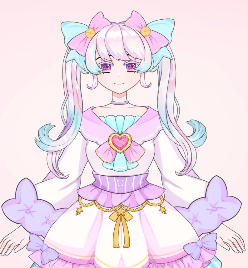 Ready to Use Premade Full Body Vtuber Candy Girl Fully Designed Fully ...