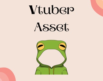 Cute Frog Sleeping Mask Vtuber Asset | Green Eye Mask 2D Head Prop ...