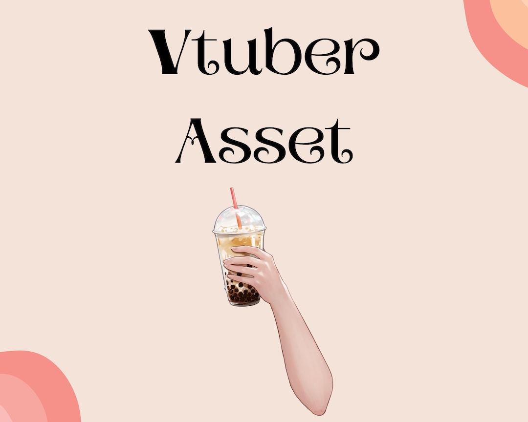 Vtuber Asset Holding Boba Drink PNG Download - Etsy