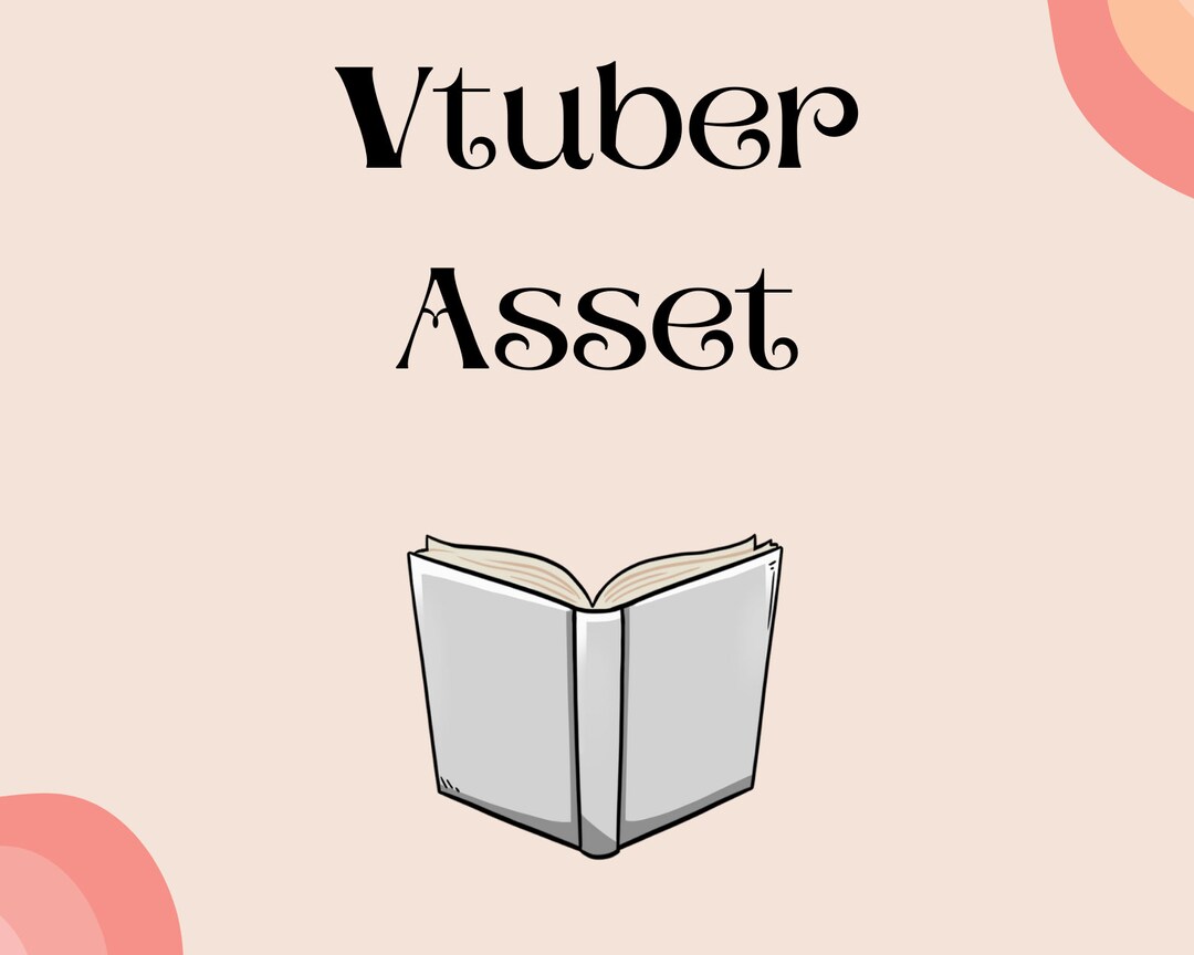 Vtuber Asset Book PNG Download - Etsy