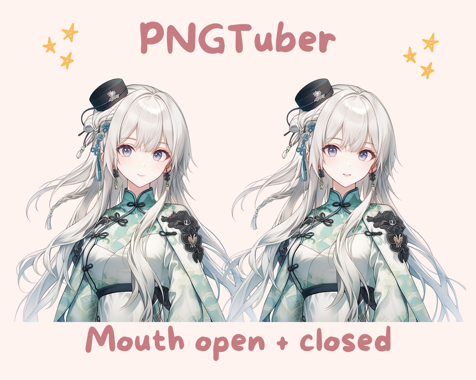 Pngtuber / Ready to Use / PNG Vtuber / Mouth Closed + Opened / 2 Pngs - Etsy