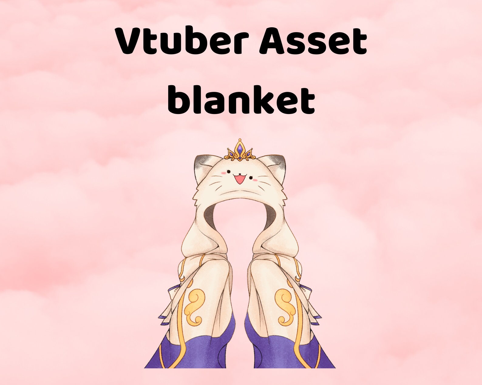 Vtuber Asset Cat Blanket PNG Download - Etsy