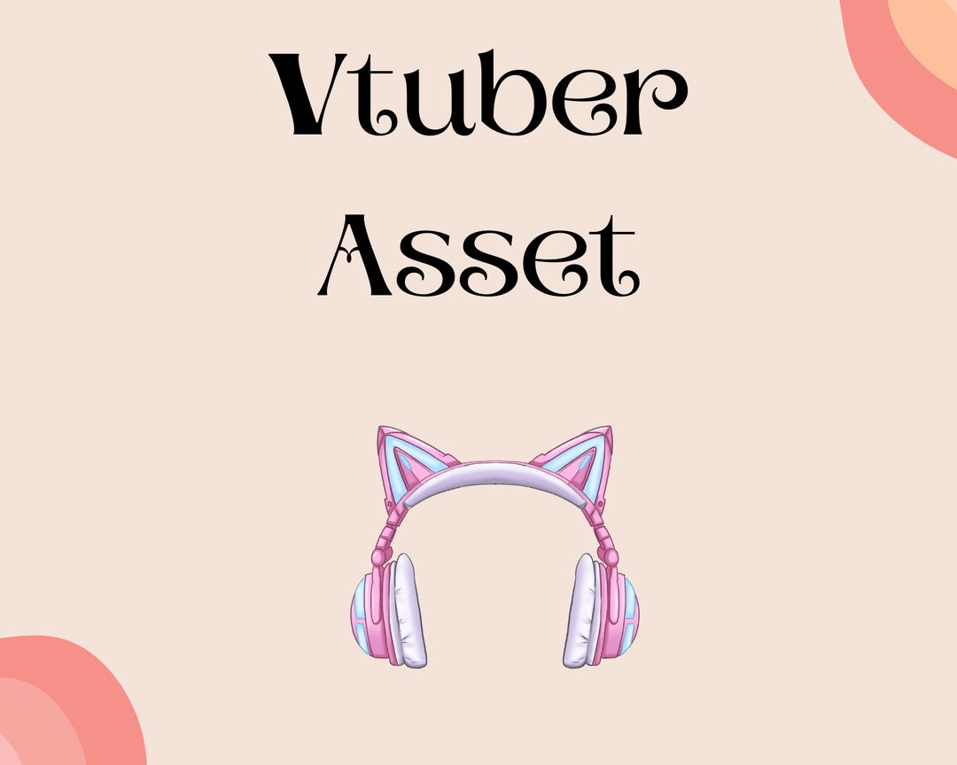 Vtuber Asset Pink Headphone PNG Download - Etsy