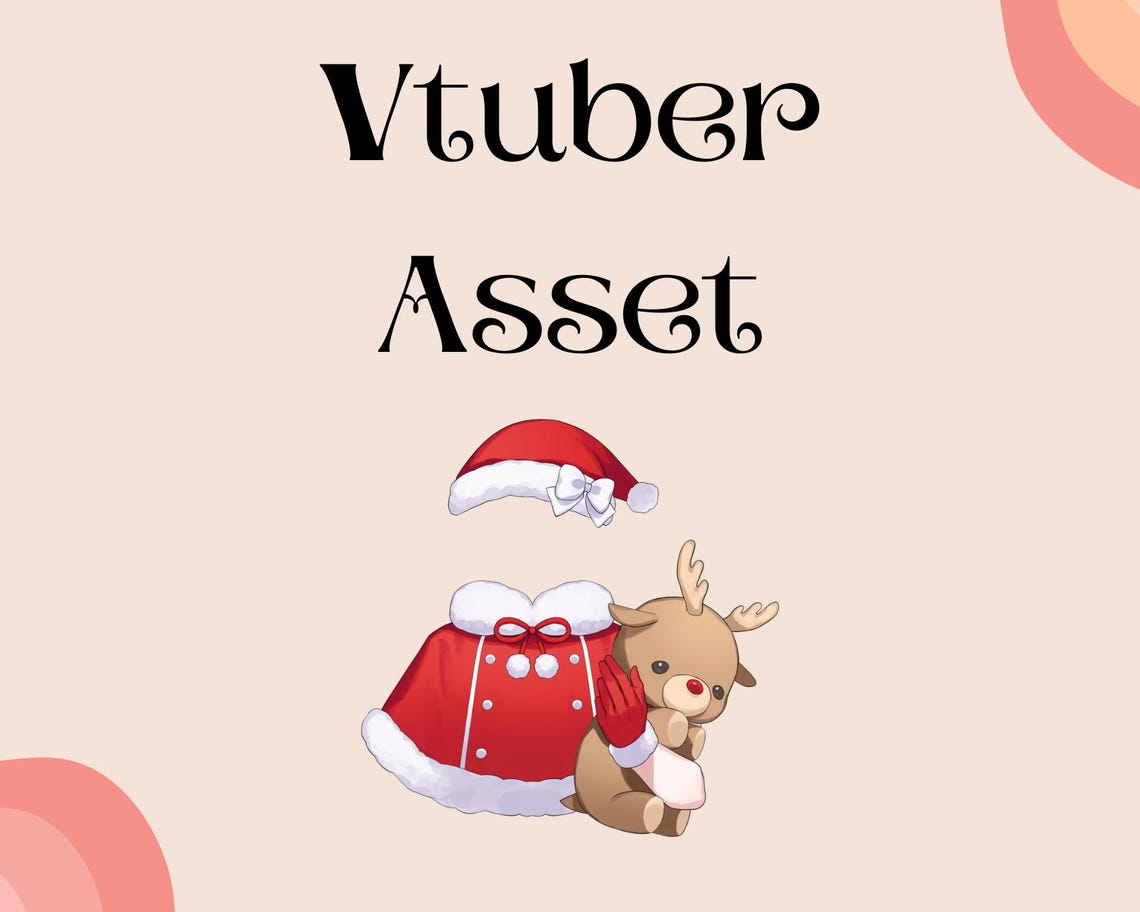 Vtuber Asset Santa Outfit PNG Download - Etsy