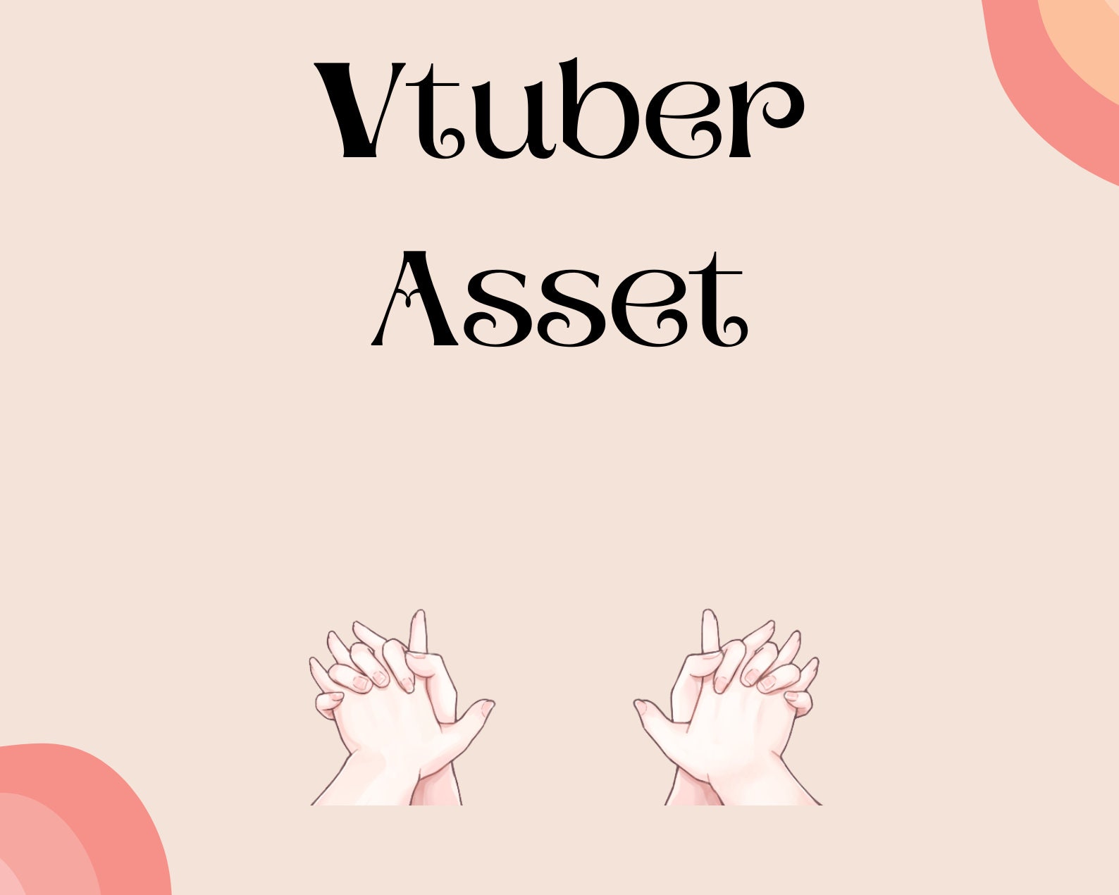 Vtuber Asset Holding Hands Together PNG Download - Etsy